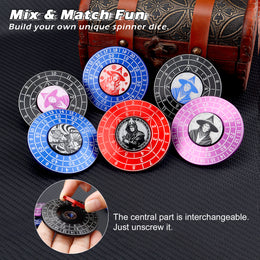 Haxtec Spinner Dice 7 in 1 Metal DND Dice Set TTRPG Dice Lord Fidget ...