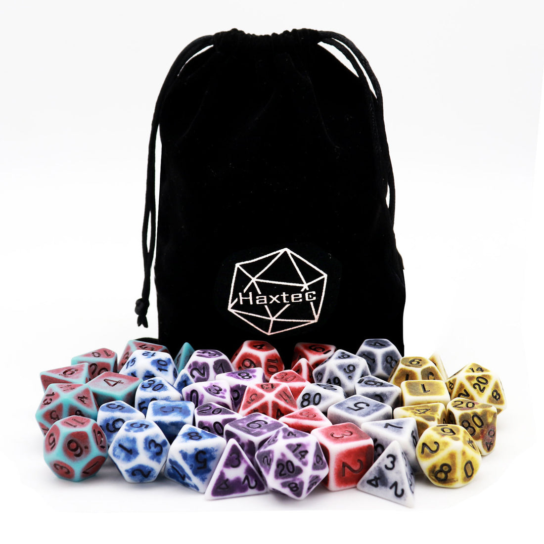 6Pack Ancient DND dice Bulk Set for D&D Dungeons and Dragons RPG Dragon ...