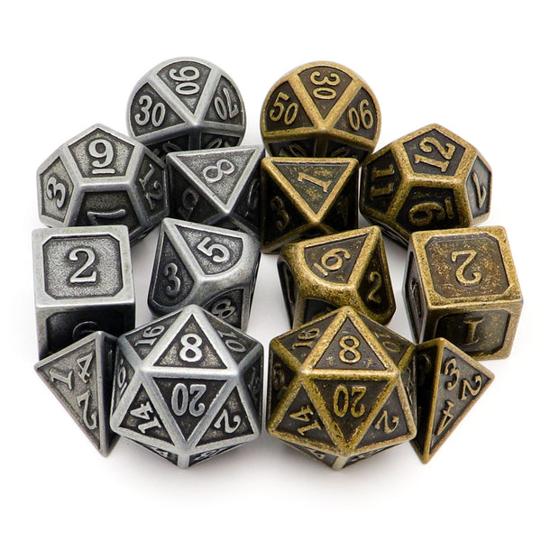 Haxtec Antique Iron Bronze Metal DND Dice Set-2 Pack – Haxtec Dice