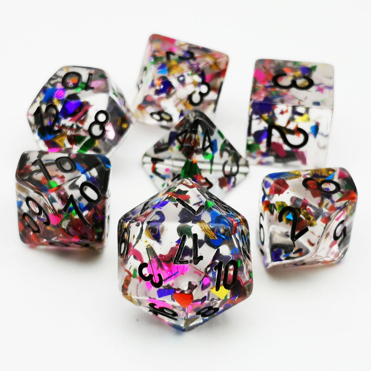 Confetti Dnd Dice Set for Dungeons and Dragons D&D TTRPG Games – Haxtec Dice
