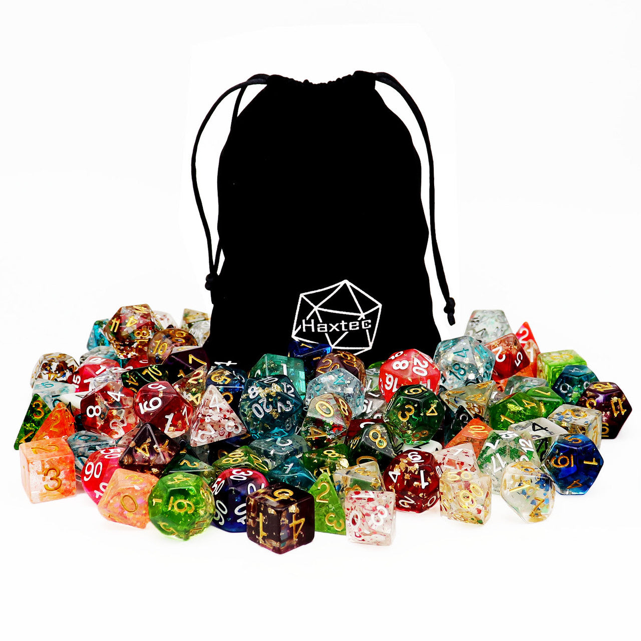 Haxtec Pound o Dice Bundle 100+ Random Premium Polyhedral Resin Dice ...