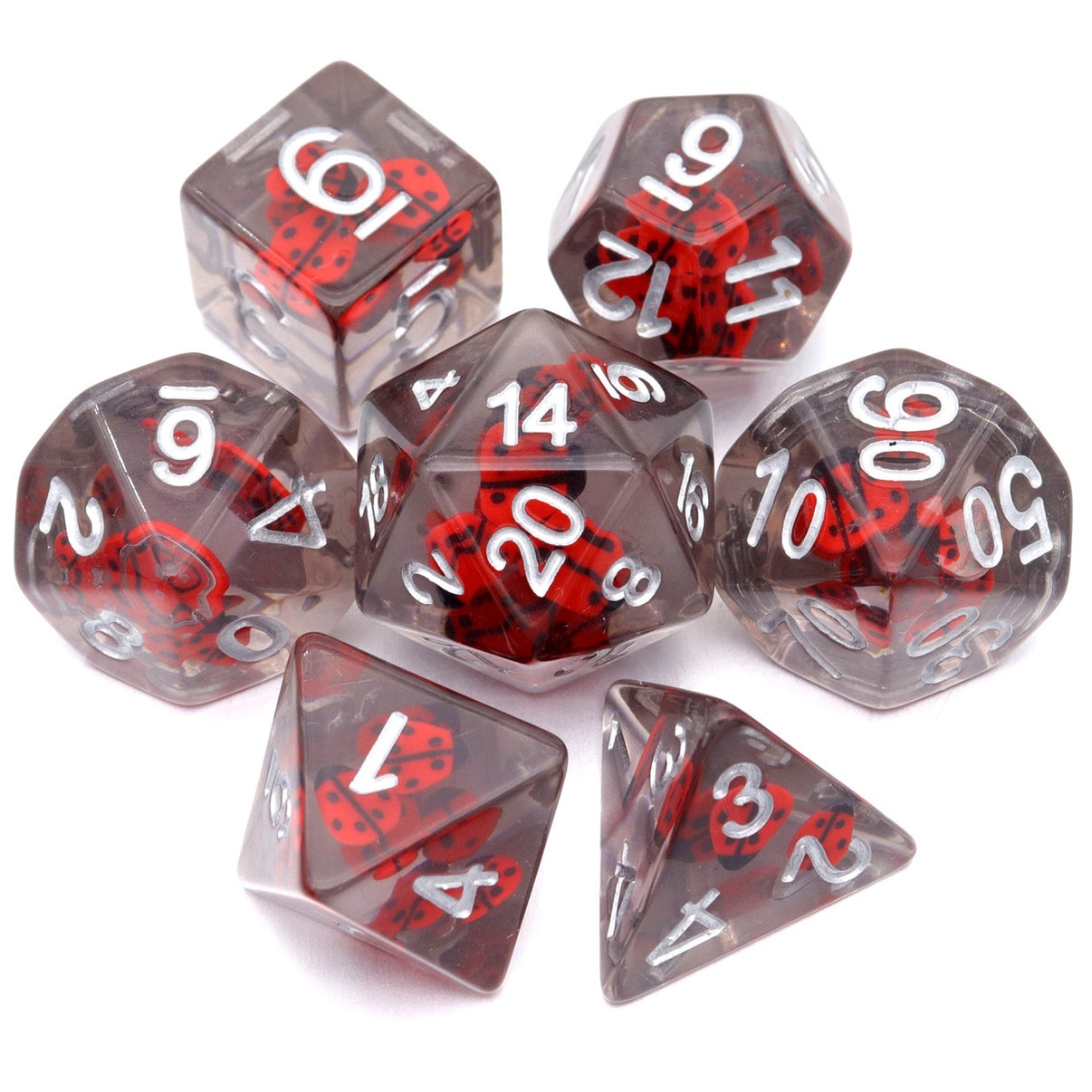 Haxtec Lady Bug Dice Set 7PCS RPG Resin DND Dice – Haxtec Dice